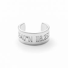 Delta Ring - Bold Ring for Men and Women with Custom Coordinates, price ...