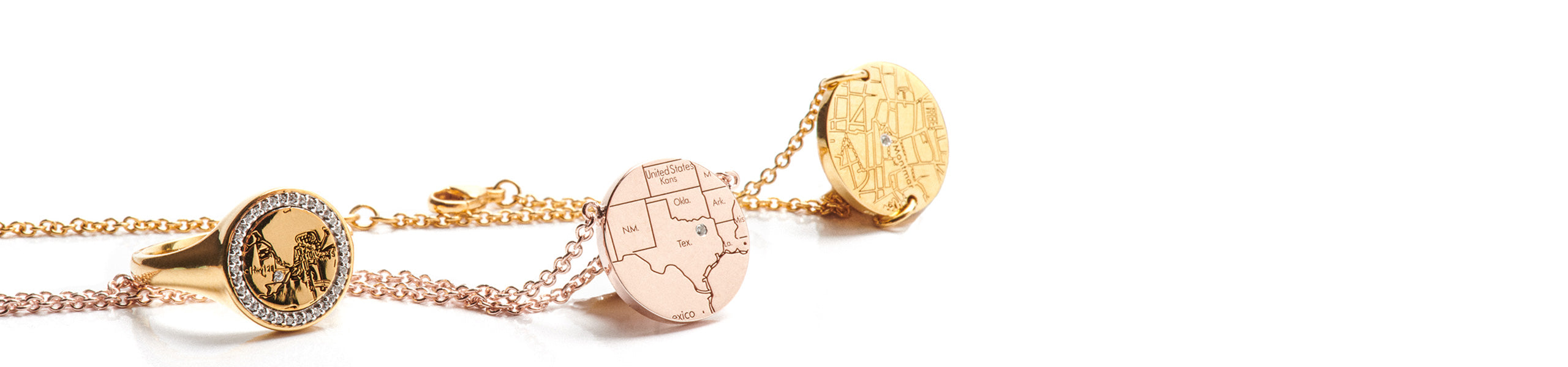 JewlMaps Collection - Custom Map Jewelry